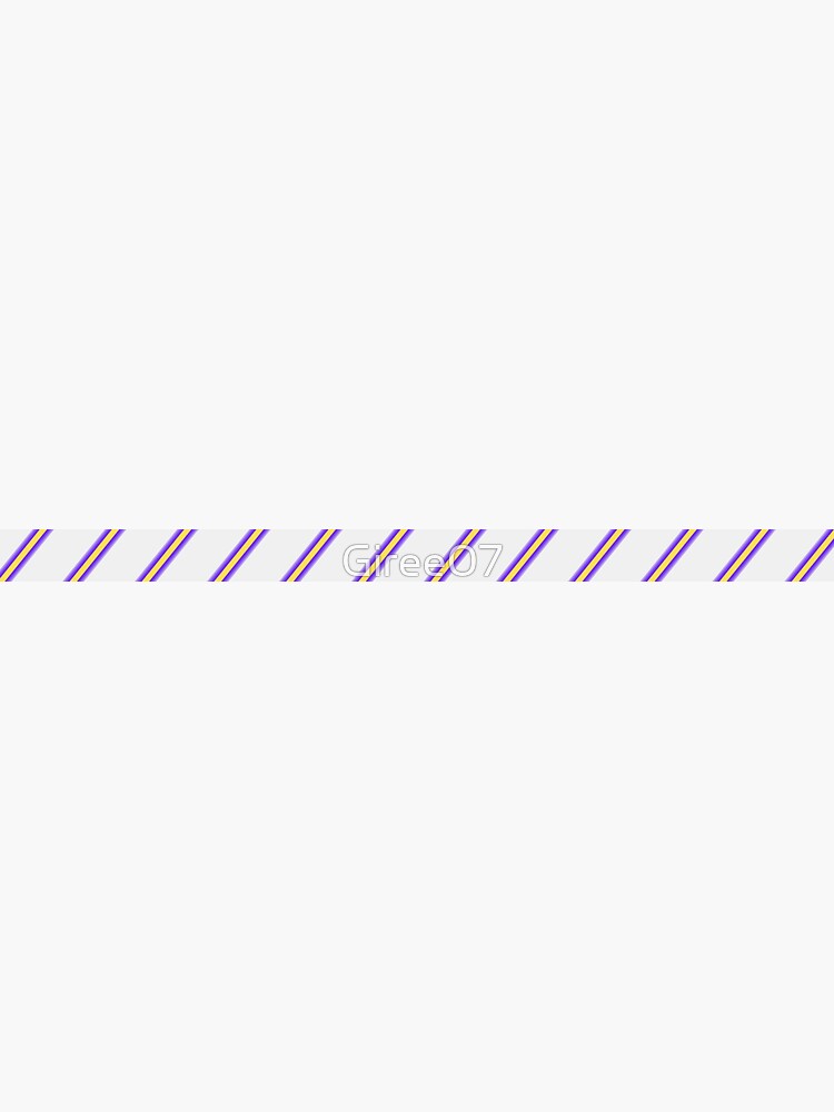 "A horizontal strip tape with neon colours. Inclined blue and yellow ...