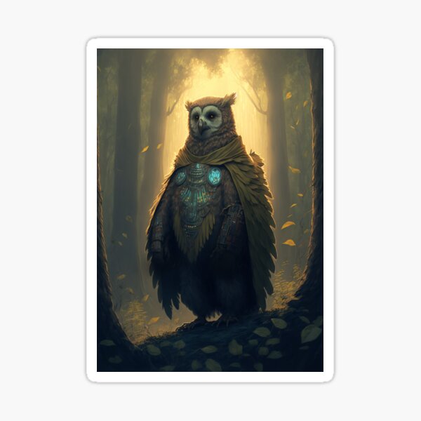 "Dungeons and Dragons Owlbear in a Forest Character" Sticker for Sale ...