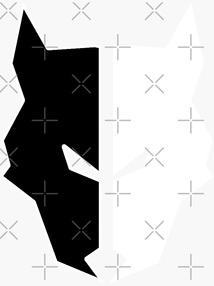 "ALPHA wolf spirit BLACK & WHITE FOR Dark Color" Sticker for Sale by ...