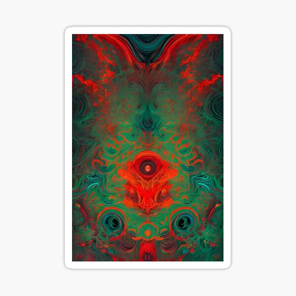 "Dragon Fire Sunflower ver1 (P0191) Depth Immersion" Sticker for Sale ...