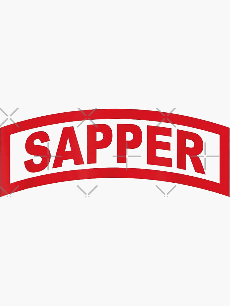"Army Sapper Tab Combat Engineer - 20433" Sticker for Sale by ErikGrayy ...