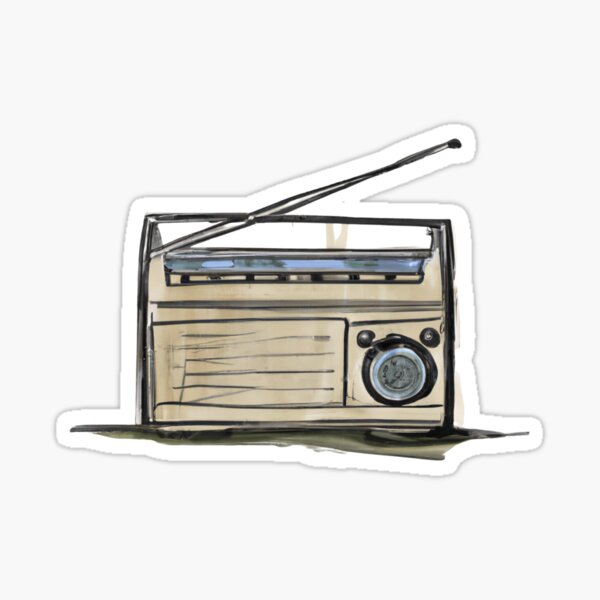"Antique Radio" Sticker for Sale by cagacart | Redbubble