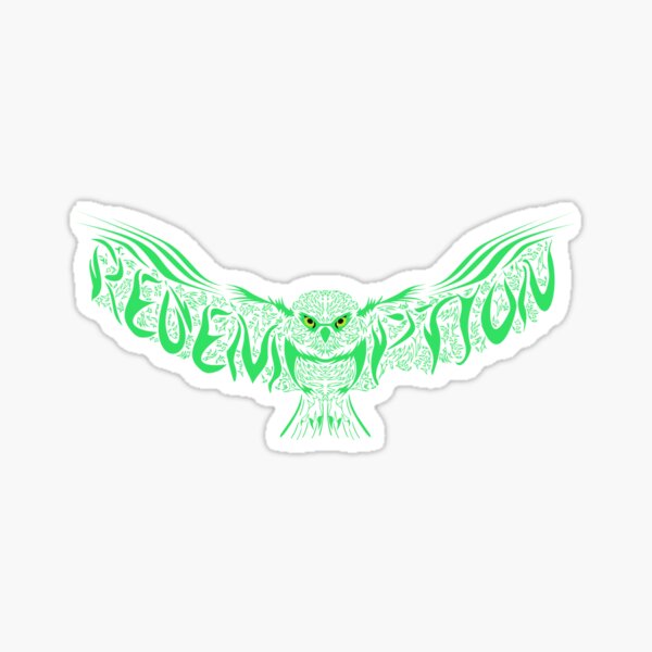 "Owl redemption - Green" Sticker for Sale by clemdesign7 | Redbubble