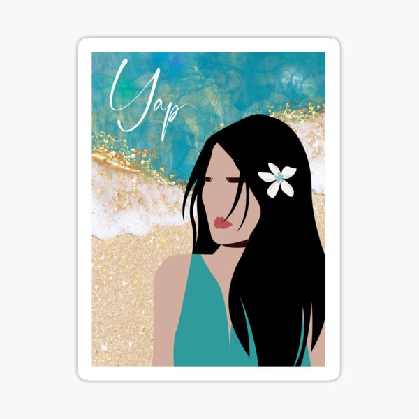 "Island girl Yap" Sticker for Sale by PolyMicroMela | Redbubble