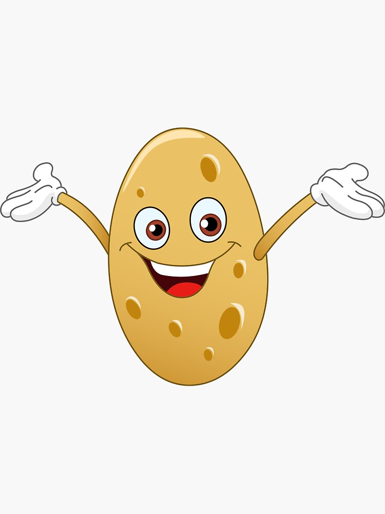"Potato Catoon" Sticker for Sale by yayayoy | Redbubble