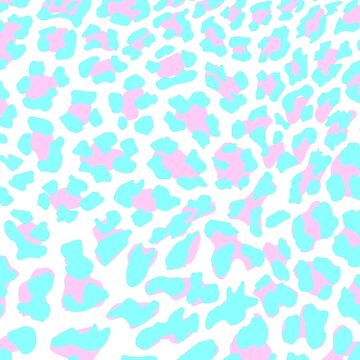 "Printed image of Leopard Spots - pink and azure" Sticker for Sale by ...
