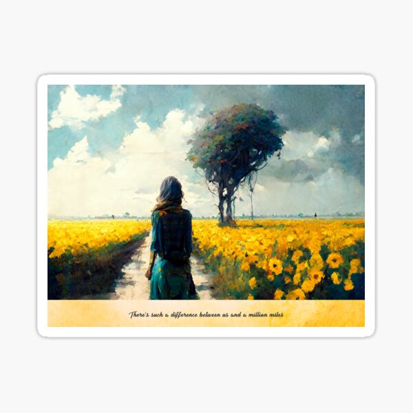 "A million miles" Sticker for Sale by turquoisethings | Redbubble