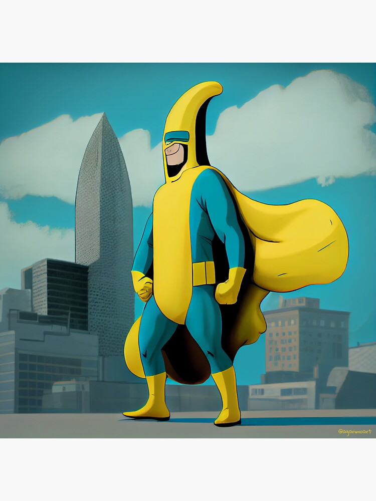 "super banana" Sticker for Sale by agarimoart | Redbubble
