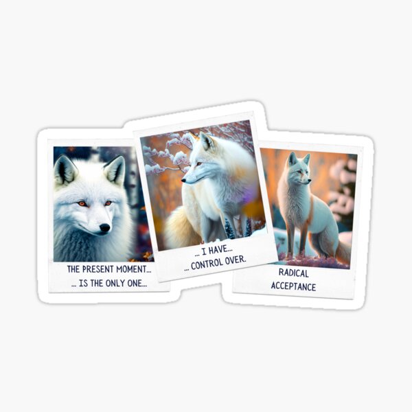 "Wise Fox reminder for Distress Tolerance DBT skills practice: Radical ...