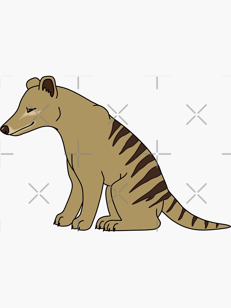 "Tasmanian Tiger | Thylacine" Sticker for Sale by Cindermoon | Redbubble
