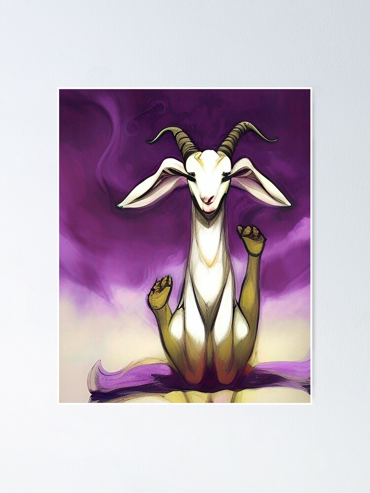 "Funny Goat doing yoga" Poster for Sale by Neo-Expression | Redbubble