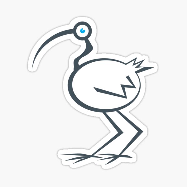 "Ian the ibis" Sticker by mmawson | Redbubble