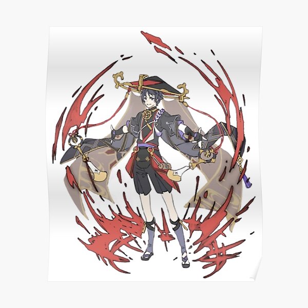 "Scaramouche genshin impact " Poster for Sale by Tiorlelin | Redbubble