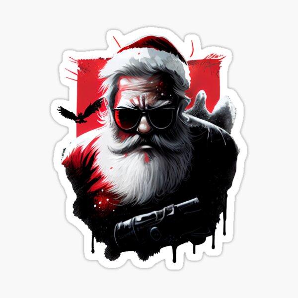 "Angry Santa Claus" Sticker for Sale by Watzek | Redbubble