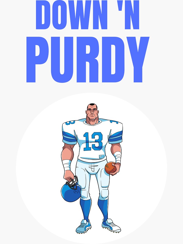 "Down 'N Purdy #13 Brock Purdy American Football " Sticker for Sale by ...
