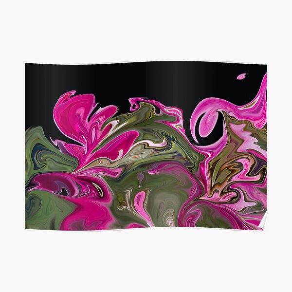 "Pink And Green Abstract" Poster for Sale by procreativefox | Redbubble