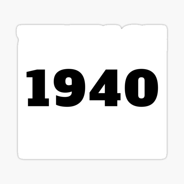"Vintage 1940" Sticker for Sale by ZoesAttic | Redbubble