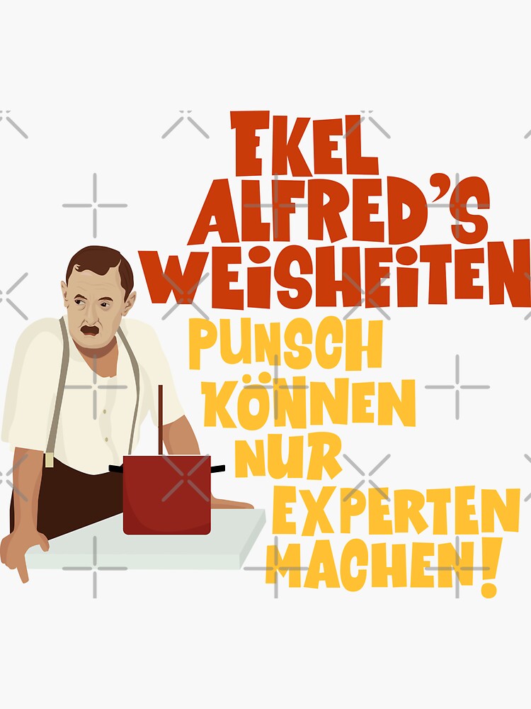 "Alfred Tetzlaff - Disgust Alfred - One heart and one soul" Sticker by ...