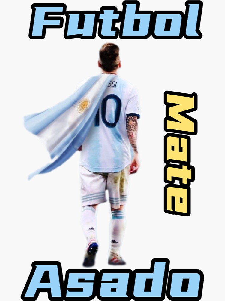 "FUTBOL MATE ASADO." Sticker for Sale by Raplove | Redbubble