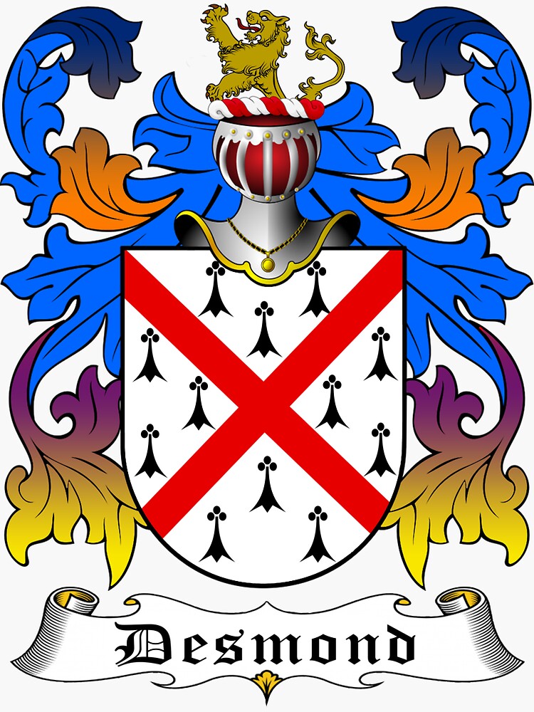 "DESMOND FAMILY CREST" Sticker for Sale by CathalDevlin | Redbubble