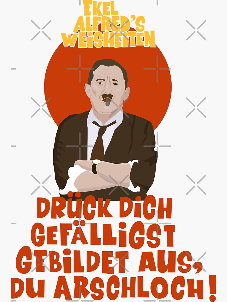 "Alfred Tetzlaff - Disgust Alfred - One heart and one soul" Sticker for ...