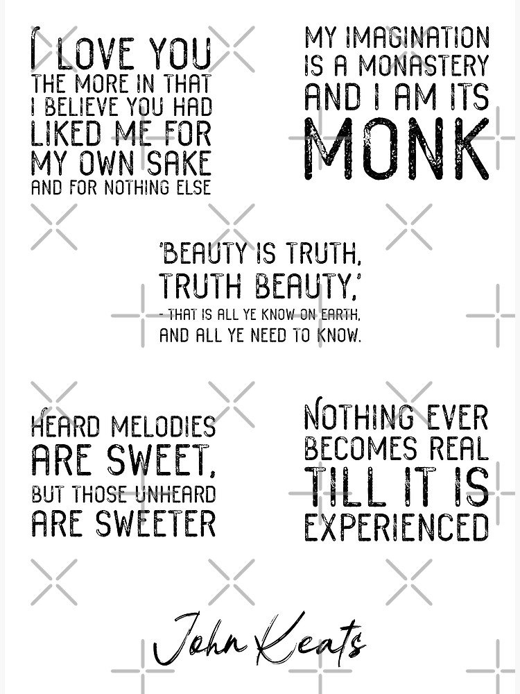 "John Keats Quotes Bundle 01" Poster for Sale by Quoteey | Redbubble