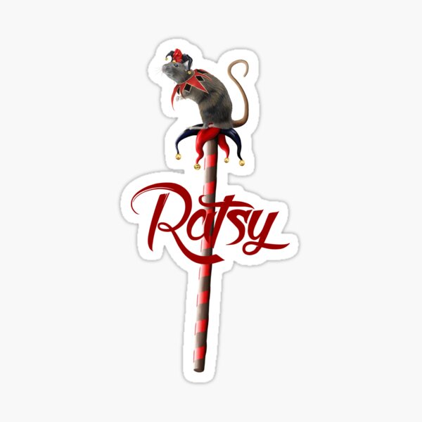 "Ratsy - the Fool's sceptre" Sticker for Sale by Kestrelle | Redbubble