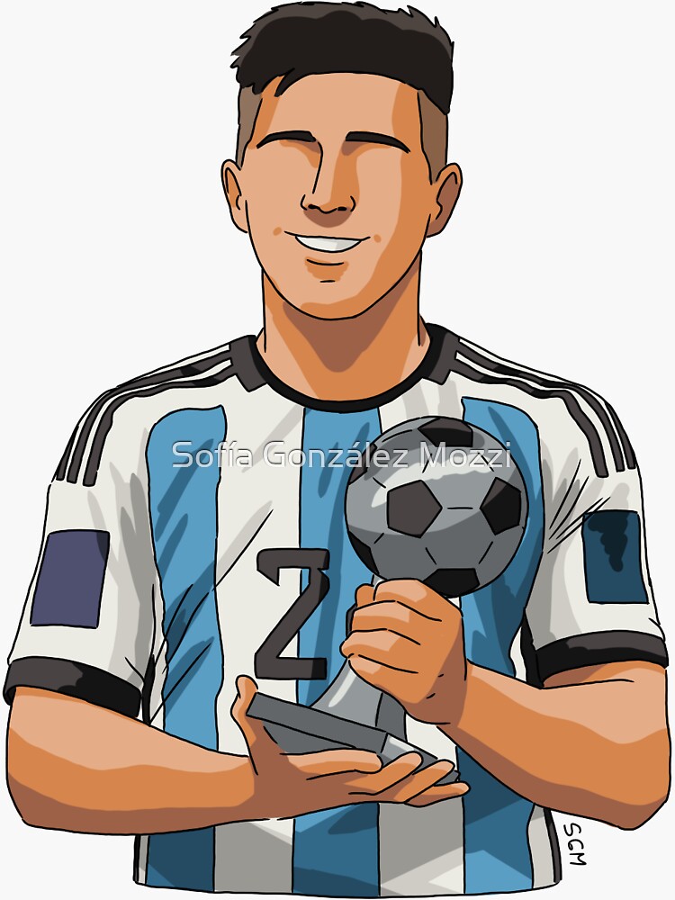 Pegatina con la obra «Enzo Fernández» de Sofía González Mozzi | Redbubble