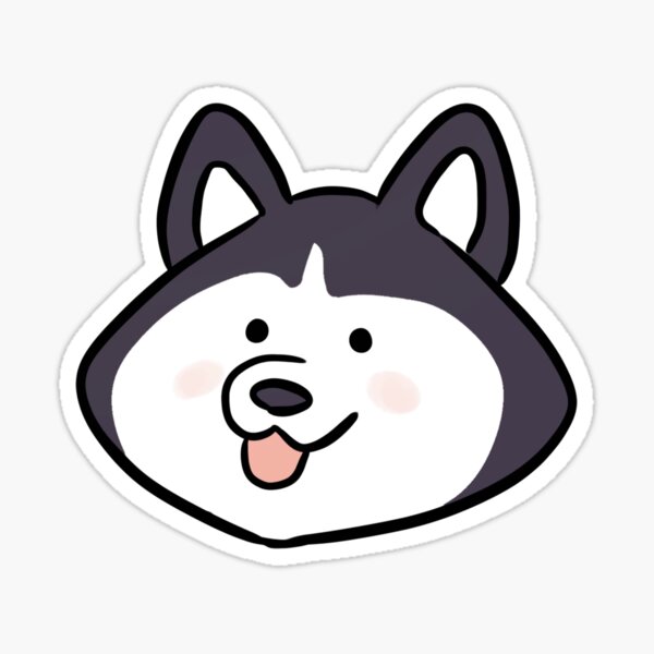 "Siberian Husky face illustration " Sticker for Sale by Yarafantasyart ...