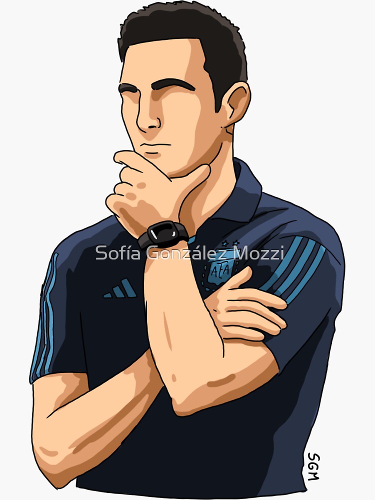 "lionel scaloni" Sticker for Sale by Sofigon98 | Redbubble