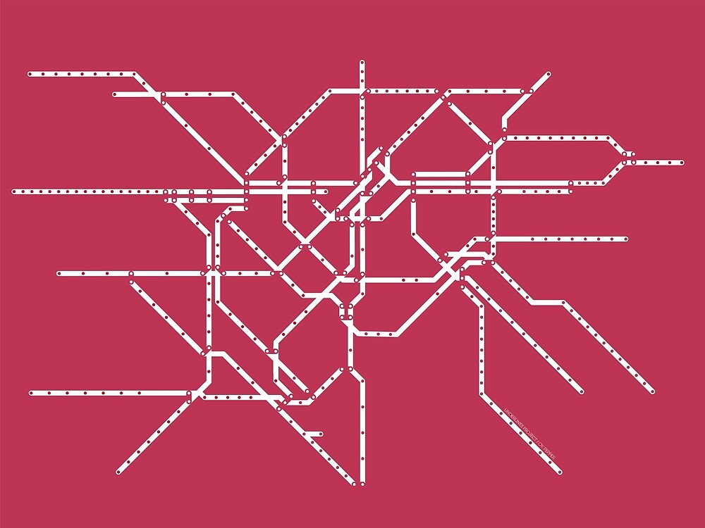 "subway map viva magenta " by Claudio Pepper | Redbubble