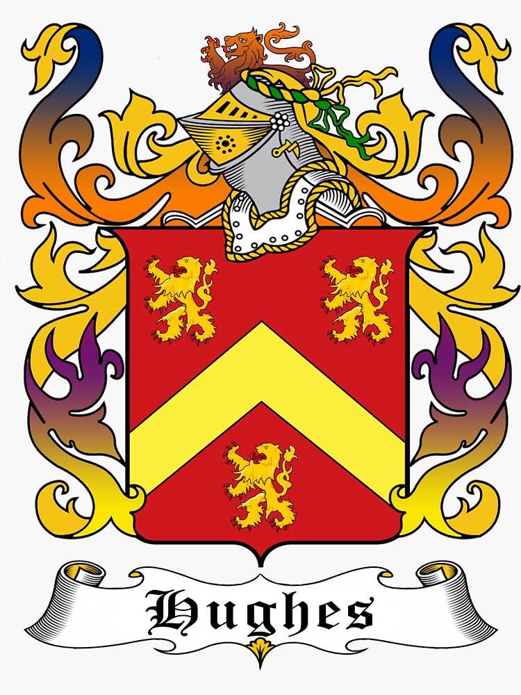 "HUGHES FAMILY CREST" Sticker for Sale by Cathal Devlin | Redbubble