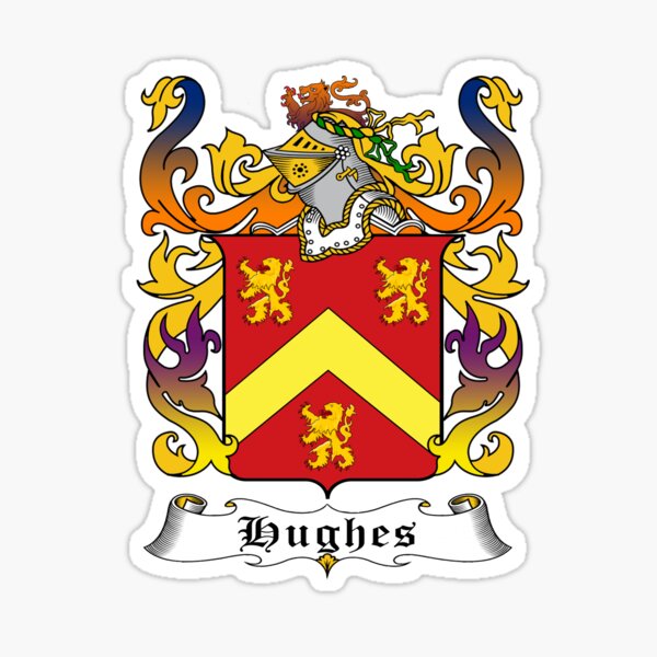 "HUGHES FAMILY CREST" Sticker for Sale by Cathal Devlin | Redbubble