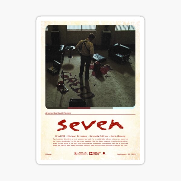 "Seven Movie" Sticker for Sale by GenerateArtAI | Redbubble