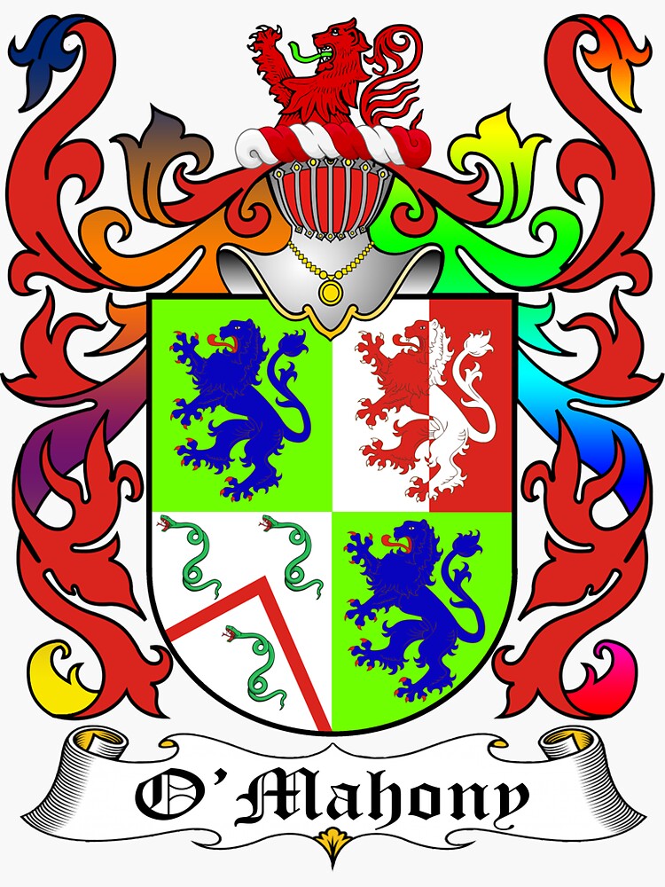 "O’MAHONY FAMILY CREST" Sticker for Sale by CathalDevlin | Redbubble