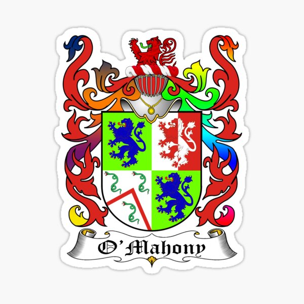 "O’MAHONY FAMILY CREST" Sticker for Sale by CathalDevlin | Redbubble