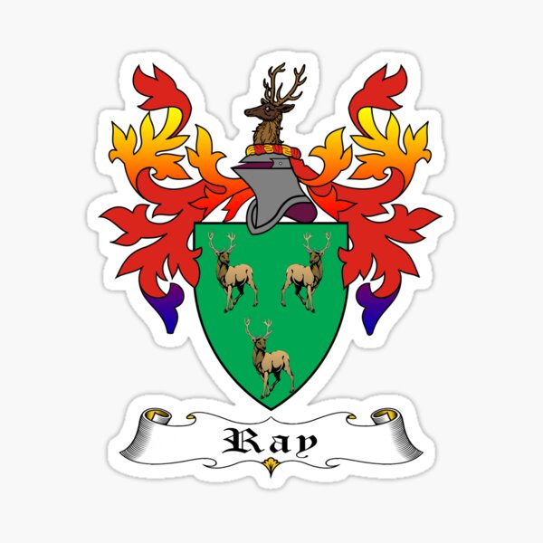 "RAY FAMILY CREST" Sticker for Sale by CathalDevlin | Redbubble