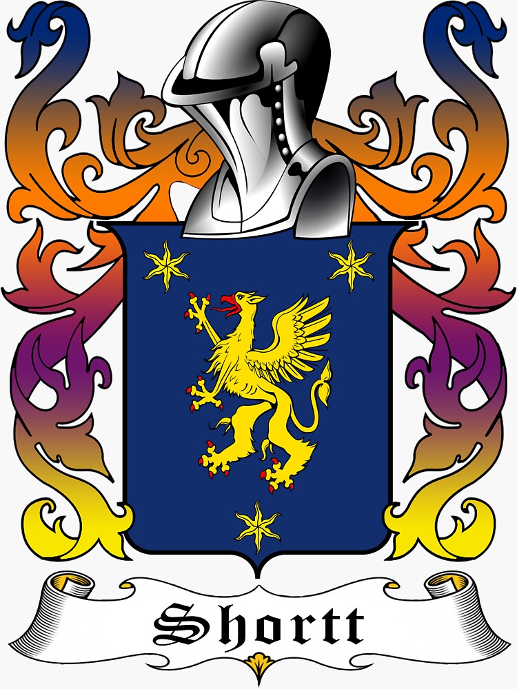 "SHORTT FAMILY CREST" Sticker for Sale by CathalDevlin | Redbubble