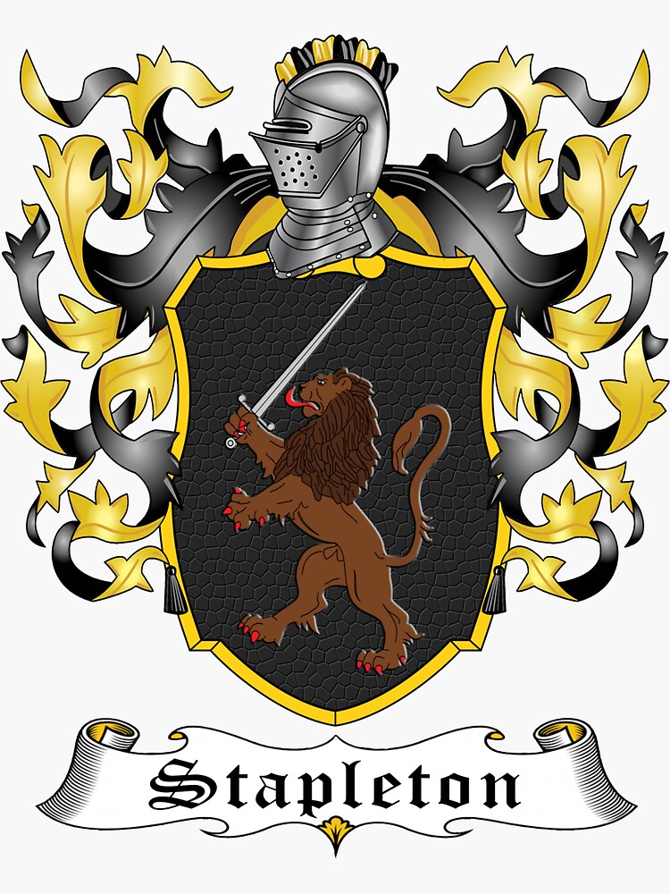 "STAPLETON FAMILY CREST" Sticker for Sale by CathalDevlin | Redbubble