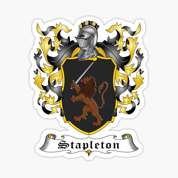 "STAPLETON FAMILY CREST" Sticker for Sale by CathalDevlin | Redbubble