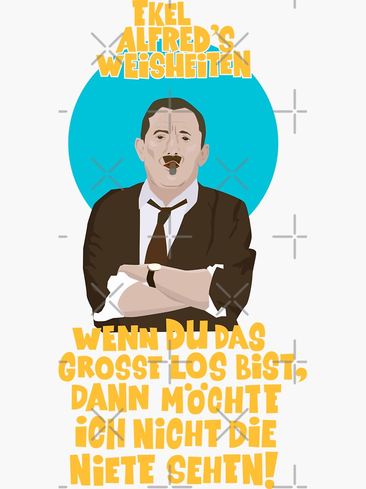 "Alfred Tetzlaff - Disgust Alfred - One heart and one soul" Sticker for ...