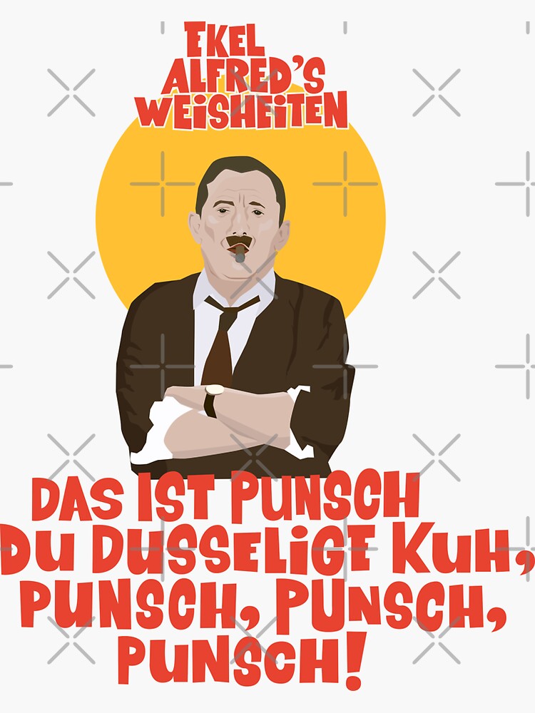 "Alfred Tetzlaff - Disgust Alfred - One heart and one soul" Sticker for ...