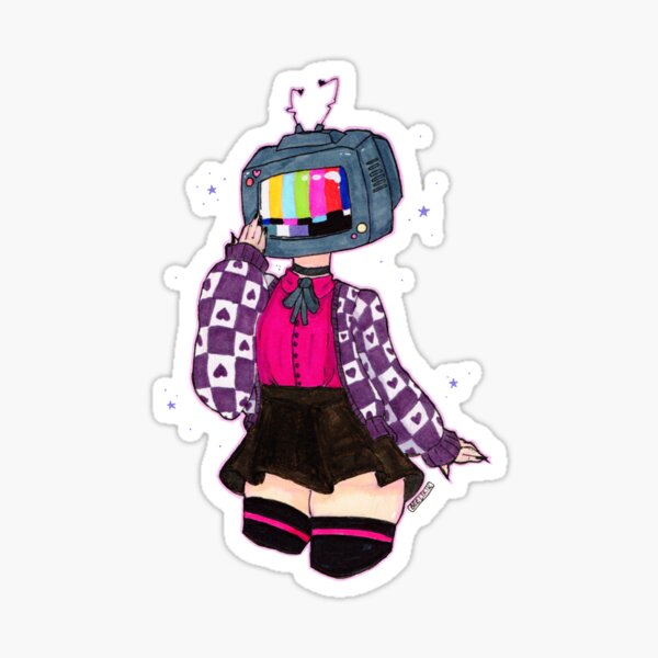 "TV Head" Sticker for Sale by Beelixir | Redbubble