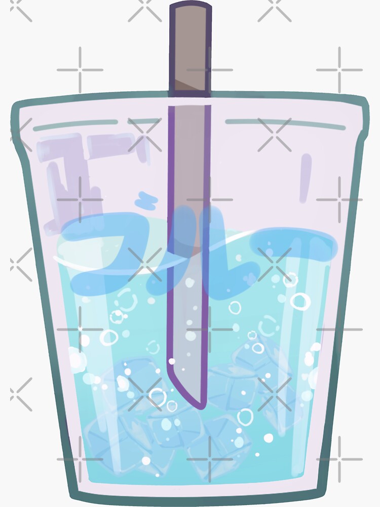 "Cute blue fizzy soda drink sticker" Sticker for Sale by Monseki ...