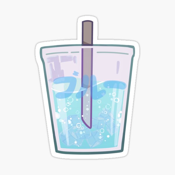 "Cute blue fizzy soda drink sticker" Sticker for Sale by Monseki ...