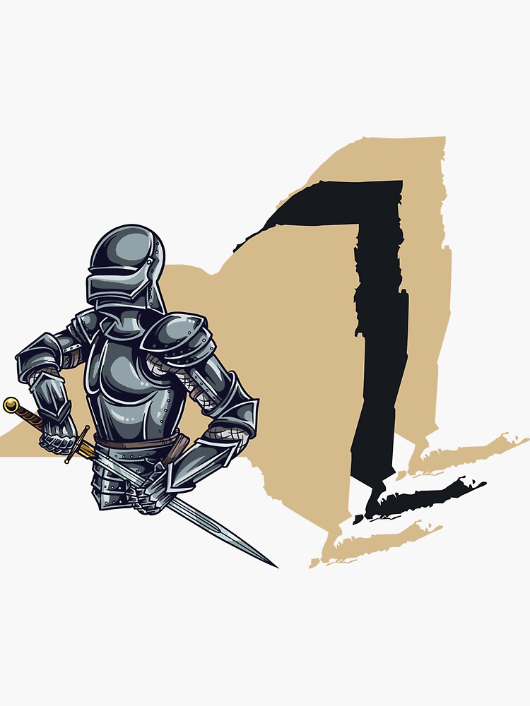 "New York Border, Black Knights" Sticker for Sale by LatterDaze | Redbubble