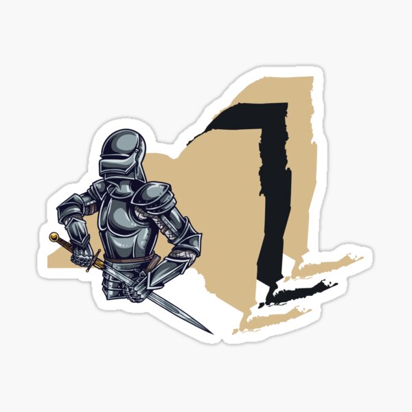 "New York Border, Black Knights" Sticker for Sale by LatterDaze | Redbubble