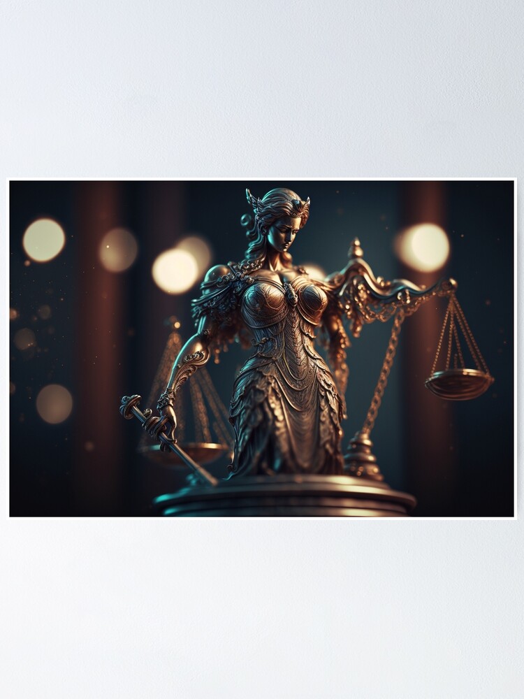 "Bronze Statue of Justice - Lady Justice" Poster for Sale by ema616660 ...