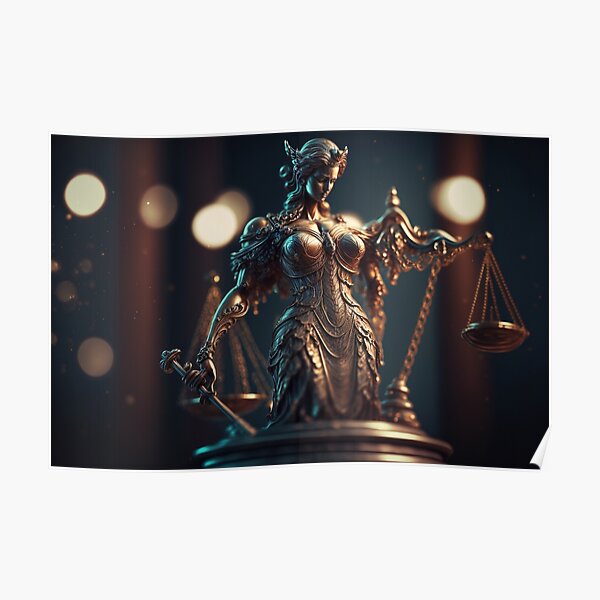 "Bronze Statue of Justice - Lady Justice" Poster for Sale by ema616660 ...