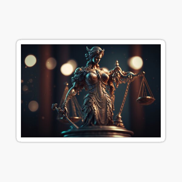 "Bronze Statue of Justice - Lady Justice" Sticker for Sale by ema616660 ...